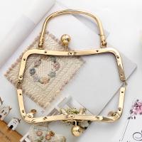 China 20.5x6cm Kiss Ball Clasp Purse Frame with Metal Handle for Handbag DIY for sale