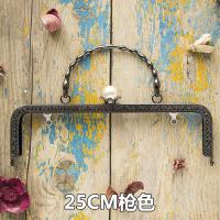 China DIY Antique Brass Purse Clutch Frames With Bamboo Handle for sale