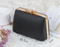 China 16.5*11*7cm Bow Clasp DIY Metal Clutch Frame Customed Logo for sale
