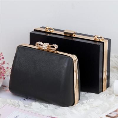 China Square Closure Evening Handbag DIY Clutch Frame With Box for sale