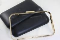 China DIY Classic Rectangle Plastic Purse Frame 25.5x16x6.5cm for Clutch Making for sale