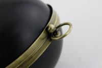China Antique Brass Ball Shape Plastic Purse Frame 12.5cm with O Ring Clasp for sale