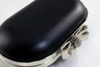 China Egg Shape Metal Bow Lock Clutch Frame 16.5x9.5x5 cm Silver Iron Wallet Frame for sale