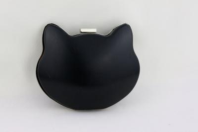 China Silver Cat Head Metal Clutch Frame 15x10x5cm Iron Box Frame for Evening Bags for sale