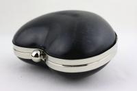China Single Ball Clasp Heart Evening Bag Purse Frame Silk Screen Printing Logo for sale