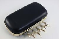 China Knuckle Duster Spikes Gold Purse Clutch Frames 205*105mm for sale