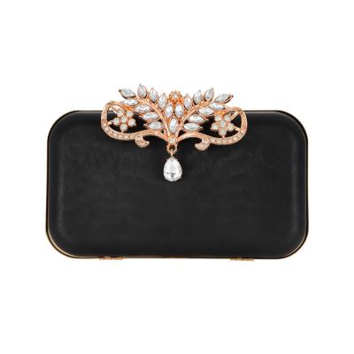 China Big Stone Closure Gold Box Clutch Frame For Wedding Bag for sale