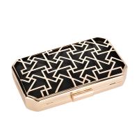 China Gold Octagon Hollow Out Clutch Frame 19x11cm Iron Box Frame for Handbag Making for sale