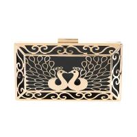 China Two Peacocks Hollow Out Clutch Frame DIY Minaudiere Box Frame for sale