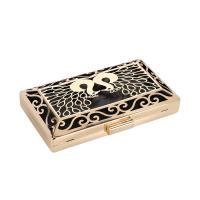 China Two Peacocks Hollow Out Clutch Frame DIY Minaudiere Box Frame for sale