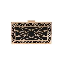 China OEM Spikes Pattern Hollow Out Dinner Bag Frame 20*11cm for sale