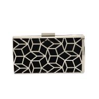 China Nezuko Pattern Silver Hollow Out Clutch Frame DIY Banquet Bag Frame for sale