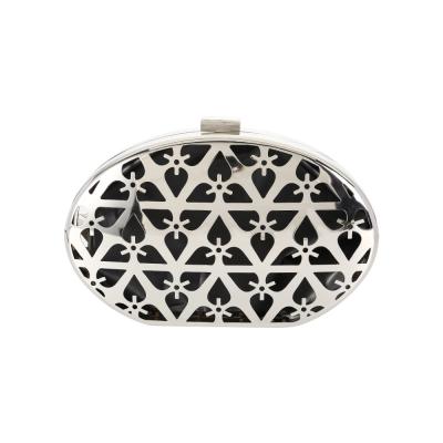 China Silver Web Oval Hollow Out Purse Frame For DIY Party Bag for sale