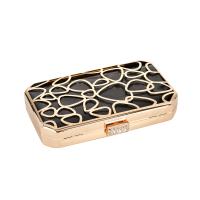China 19*11cm Bubble Hollow Out Octagon Clutch Frame With Chain Loops for sale