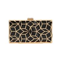 China Cubes Pattern Gold Hollow Out Clutch Frame OEM ODM for sale