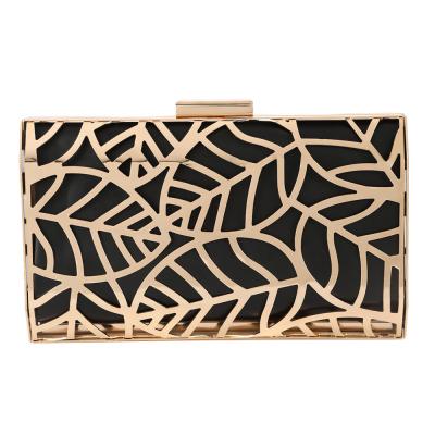 China Leaves Patterns Hollow Out Clutch Frame 18.4*10.8*4.5cm for sale