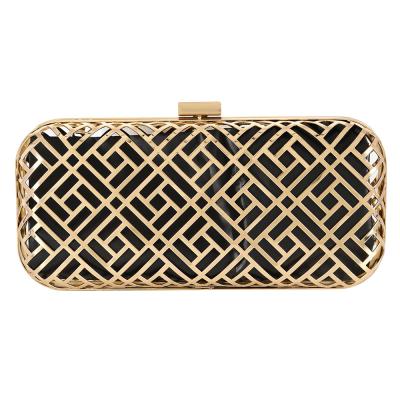 China Geometric Patterns Hollow Out Purse Frame Bridal Handbag Frame for sale