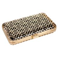 China Metal Geometric Patterns Hollow Out Clutch Frame for sale