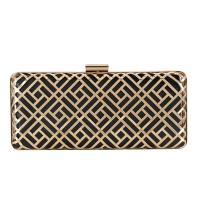 China Geometric Patterns Long Minaudiere Clutch Frame 200g for sale