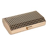 China Gold Hollow Out Clutch Frame 18.4x10.4cm DIY Metal Box Frame for Purse Making for sale