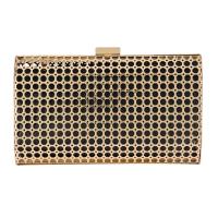 China Gold Hollow Out Clutch Frame 18.4x10.4cm DIY Metal Box Frame for Purse Making for sale