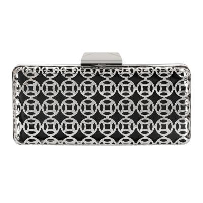 China Ancient Coin Pattern Silver Hollow Out Clutch Frame For Handbag for sale