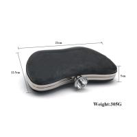 China Iron Butterfly Metal Clutch Frame 21x12.5x5cm Silver Stone Closure for Evening Clutches for sale