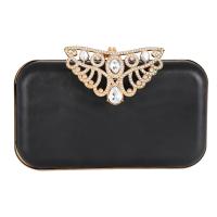 China Stone Crown Closure Metal Clutch Frames 18*10cm Square Purse Frame for sale