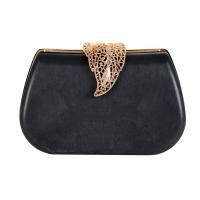 China Leaves Closure Gold DIY Clamshell Clutch Frame 17*12cm for sale