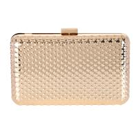 China 16.5*10.9cm Square Closure Gold Clutch Bag Frames With Handles for sale