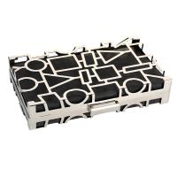 China Cube Closure Square Clutch Frame Geometric Pattern Metal Clutch Frame for sale