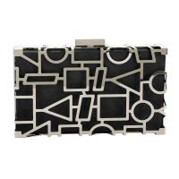 China Cube Closure Square Clutch Frame Geometric Pattern Metal Clutch Frame for sale
