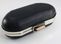 China Acrylic Closure Silver Egg Shape Box Clutch Frame Lady Wallet Frame for sale