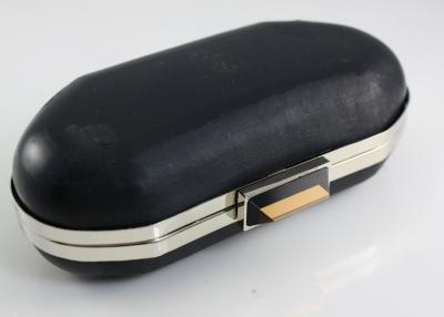 China Acrylic Closure Silver Egg Shape Box Clutch Frame Lady Wallet Frame for sale