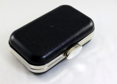 China 20.5cm Acrylic Closure Silver Oval Box Clutch Frames With Silk Print Logo for sale
