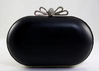 China Egg Shape Metal Bow Lock Clutch Frame 16.5x9.5x5 cm Silver Iron Wallet Frame for sale