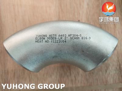 China STAINLESS STEEL PIPE FITTINGS 90 DEG LR SR ELBOW A403 316/316L B16.9 for sale