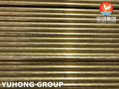 China Astm B111 O61 Copper Alloy Tube C44300 C68700 Brass Tube For Heat Exchanger for sale