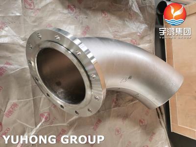 China Titanium Pipe Fittings, ASTM B363 WPT2 / Grade 2 / UNS R50400 Flanged Elbow for sale