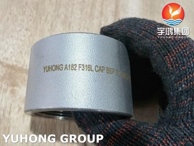 China ASTM A182 F316L Stainless Steel Cap Forged Threaded Pipe Fitting for sale