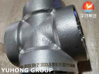 China ASTM A182 F316L Stainless Steel Cross Threaded Forged Pipe Fitting for sale