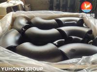 China ASTM A234 WPB Carbon Steel 90 Degree Elbow Butt Weld Pipe Fitting Black Painted for sale