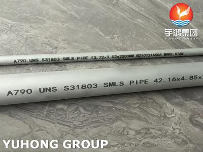 China ASTM A790 S31803 Super Duplex Stainless Steel SMLS Pipe High Corrosion Resistance for sale