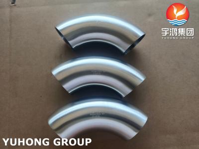 China 3A SS304 Stainless Steel Sanitary Butt Weld Fitting 90 Degree Elbow For Food for sale