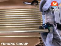 China ASTM B111 C44300 / DIN CuZn28Sn1 Brass Seamless Tube Heat Exchanger Tube for sale