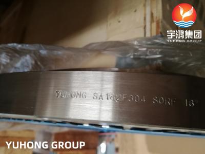 China Stainless Steel Forged Flange ASME SA182 F304 1.4301 08Х18Н10 SORF for sale