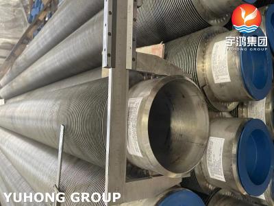 China ASTM A376 TP347H / UNS S34709 Stainless Steel High Frequency Welded Spiral Fin Tube for sale