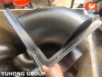 China ASTM A234 WPB Carbon Steel 90 Degree Long Radius Elbow Black Painted Fitting for sale