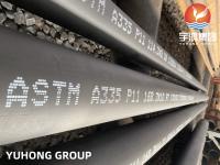 China ASTM A335 P22 Alloy Steel Seamless Pipe Black Painting Beveled for sale