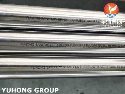 China A270 TP316L Sanitary Grade Stainless Steel Seamless Pipe, Electro-Polishing Surface, Food And Beverage Industry for sale
